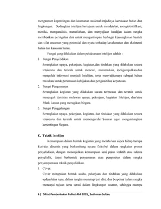 07 bahan ajar dasar dasar intelijen polhut 01 | PDF