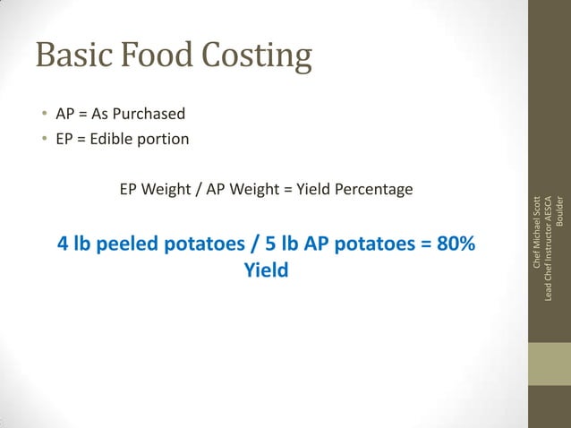 07 basic food costing | PPTX