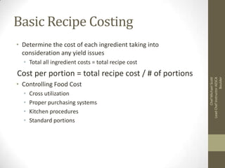 07 basic food costing | PPTX