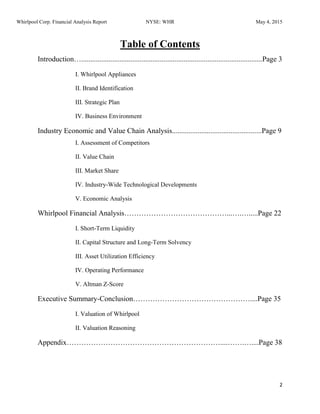 Whirlpool-2014 Annual Report Analysis | PDF