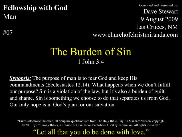 The Burden of Sin | PDF | Christianity | Religion & Spirituality