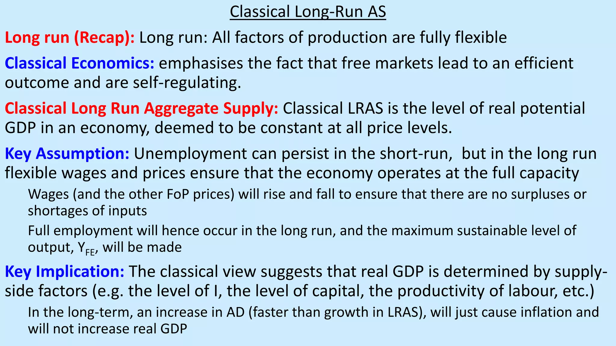 Classical Long Run Aggregate Supply (LRAS) | PPTX