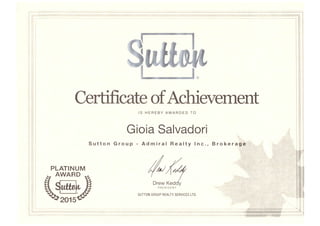Sutton Platinum Award 2015 | PDF