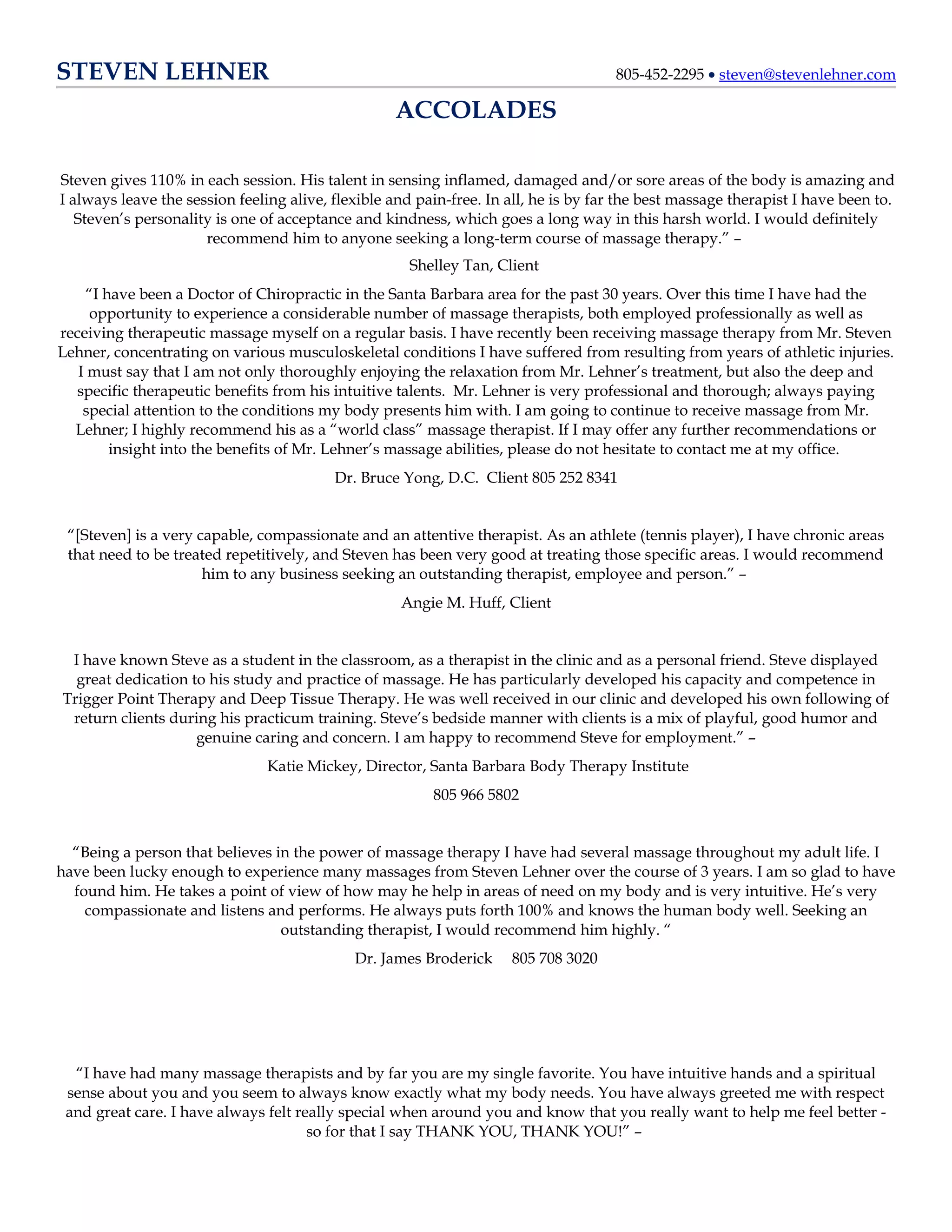 Lehner, Steven resume | DOC