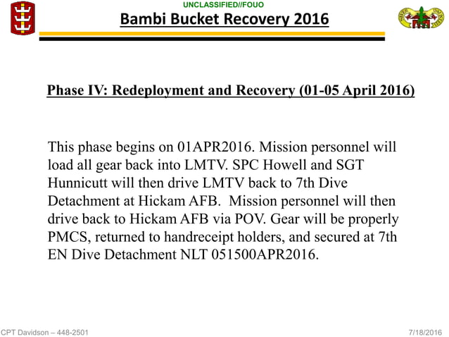 Bambi Bucket CONOP | PPTX