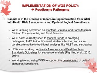 Whole Genome Sequencing (WGS) for food safety management-Perspectives ...