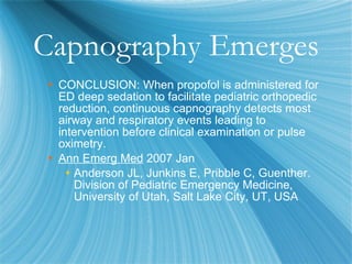 07 capnography trends in procedural sedation | PPT | Lung and Respiratory Health | Diseases and ...