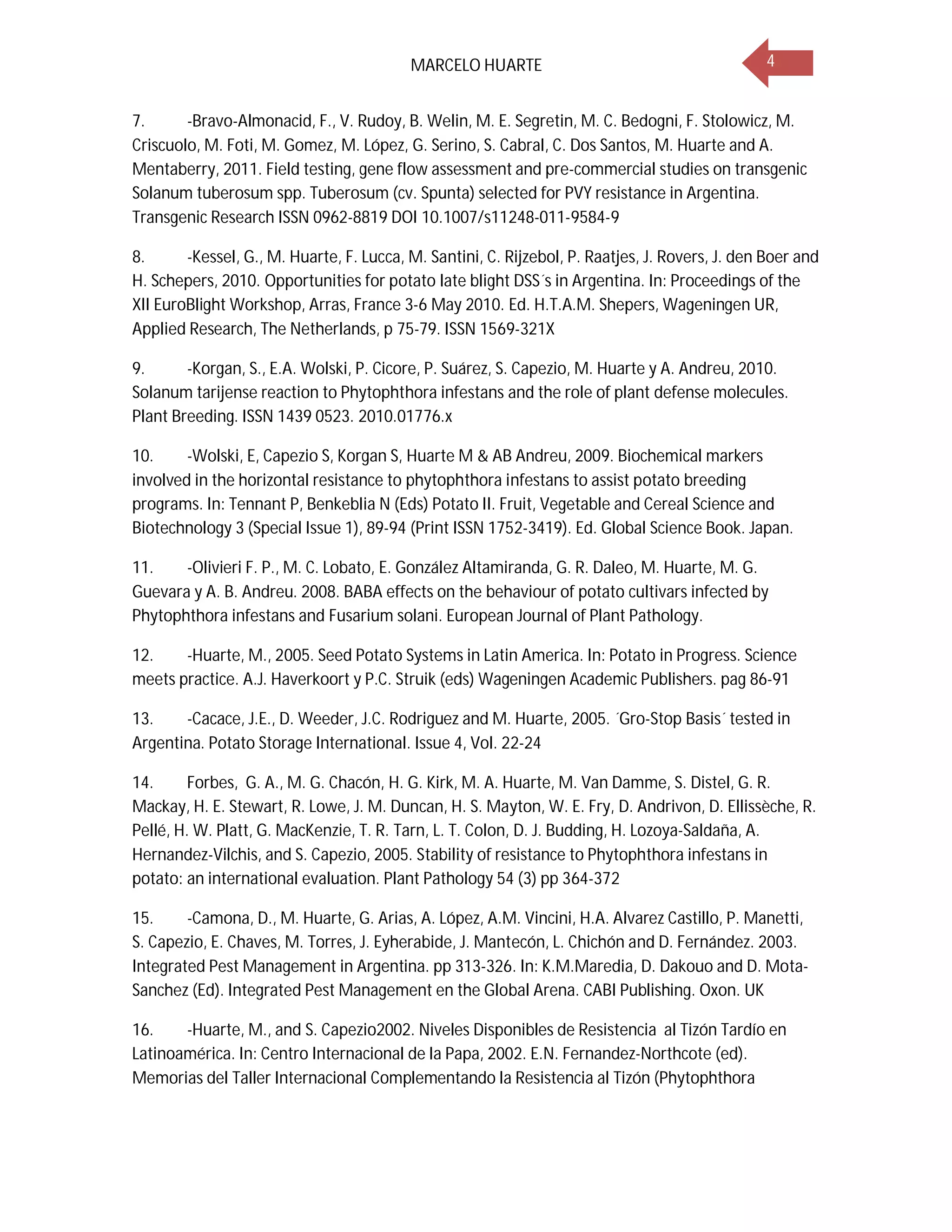 Huarte CV 2016 | PDF
