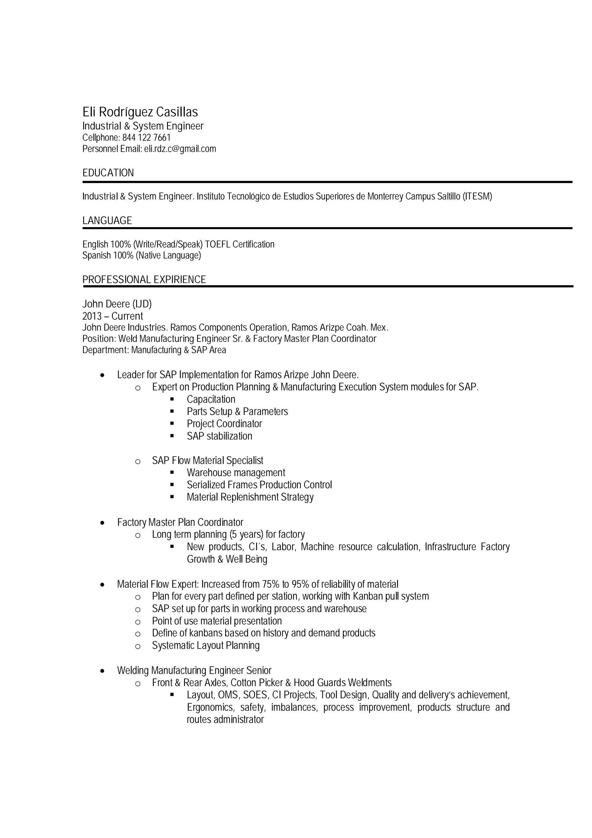 Elí Rdz Resume Jan 18 2017 | PDF