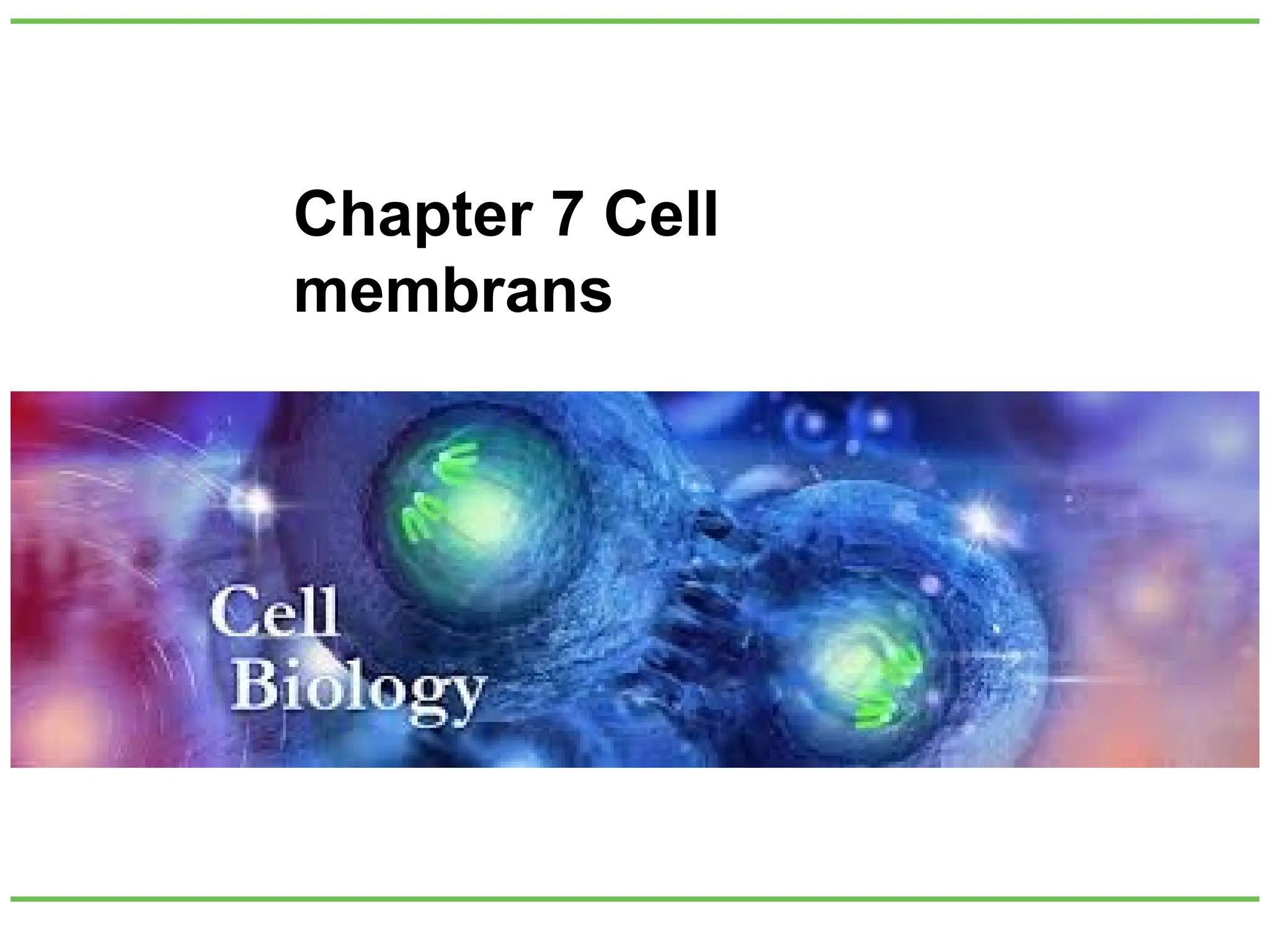cell biology chapter seven: cell membrane | PPTX