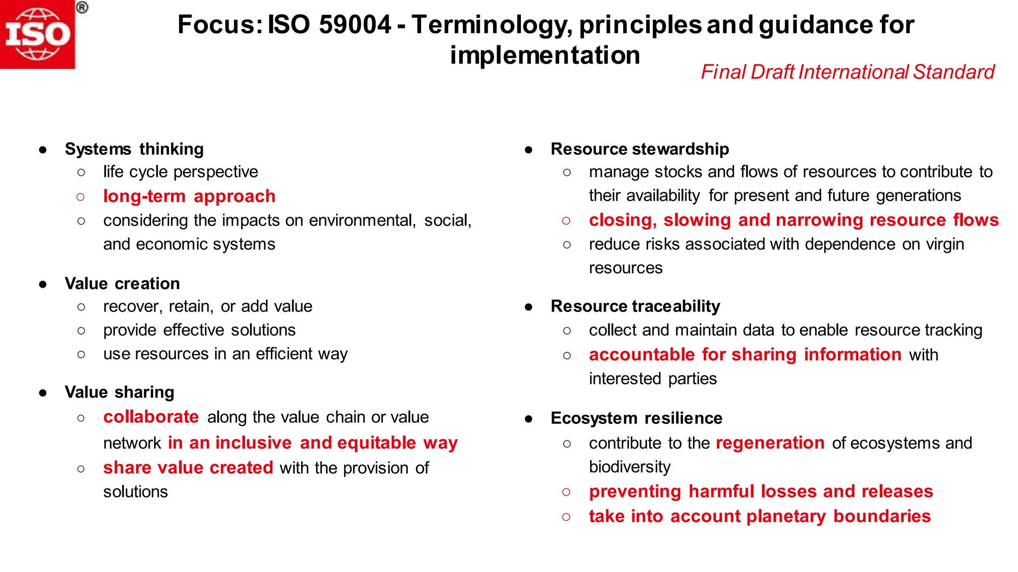 ISO - A Package to implement Circular Economy | PDF