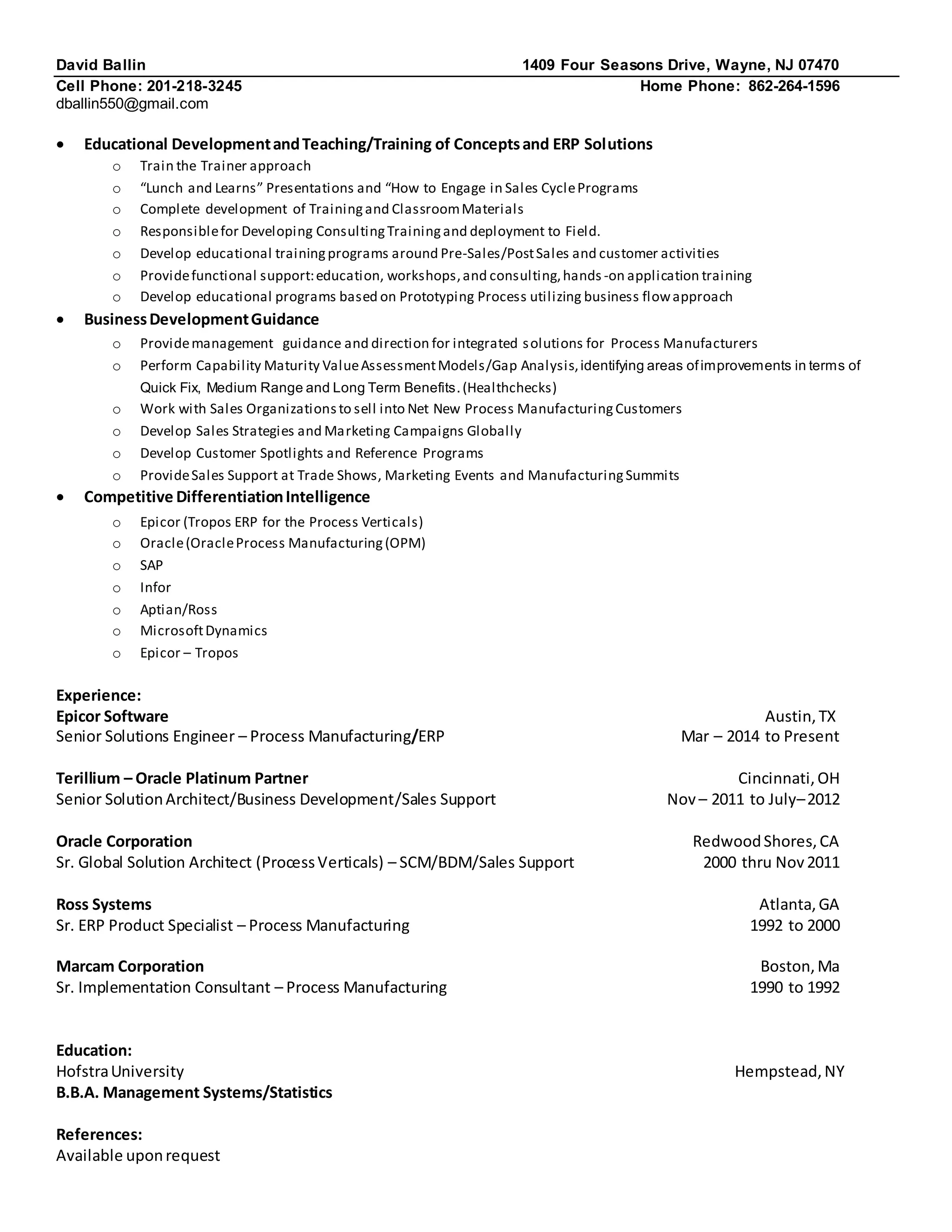 David Ballin_resume_120716 | DOCX