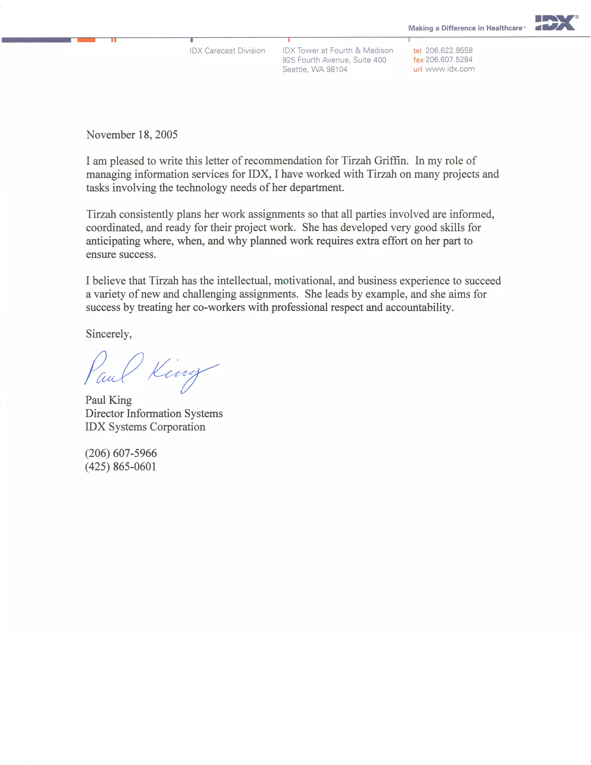 IDX Reference Letters | PDF