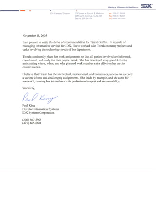 IDX Reference Letters | PDF