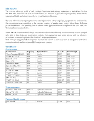 MCSPL profile | PDF | Civil Engineering Industry | Industries