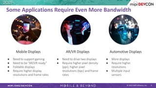 MIPI DevCon 2021: Meeting the Needs of Next-Generation Displays with a ...