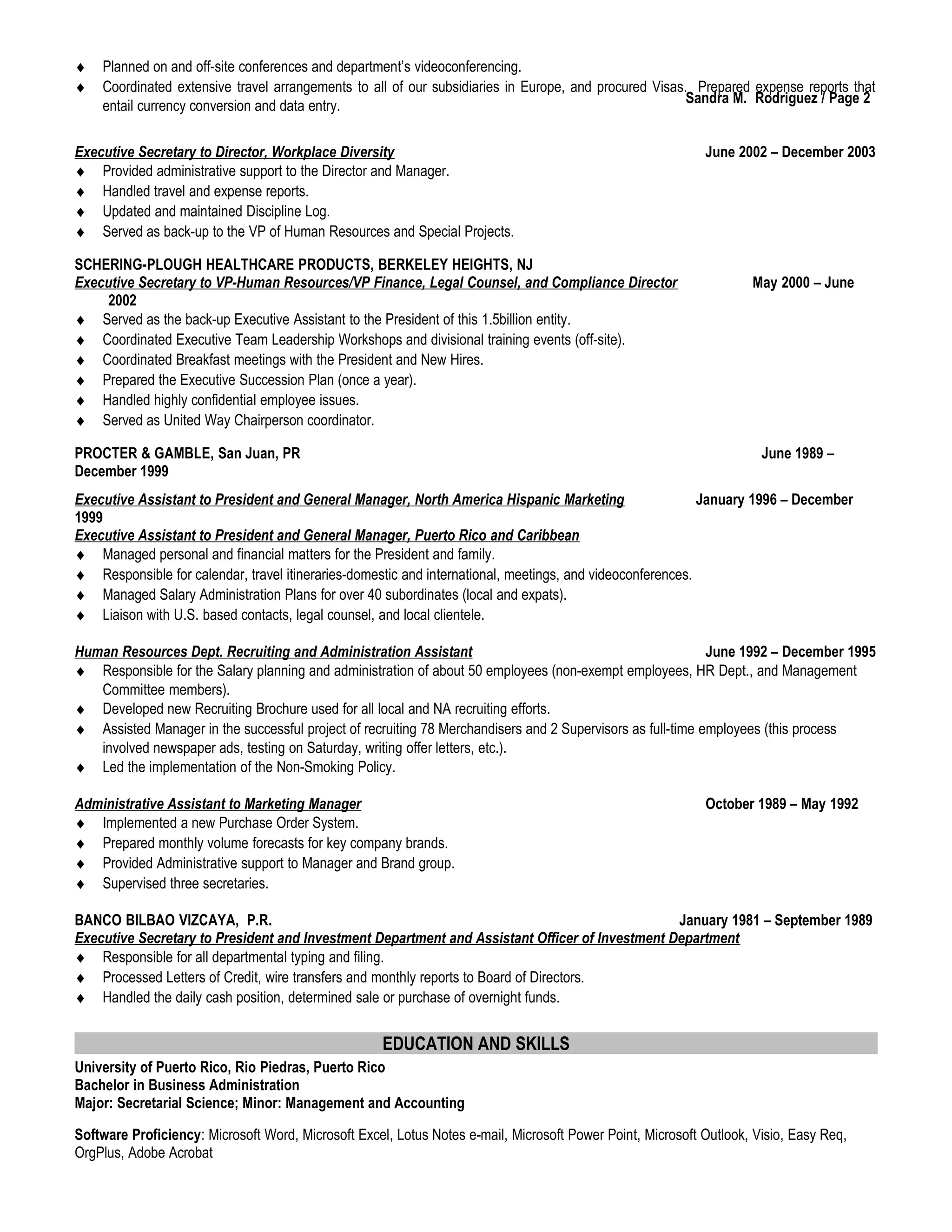 Sandra RodriguezresumeUPDATED June 2015 | DOC