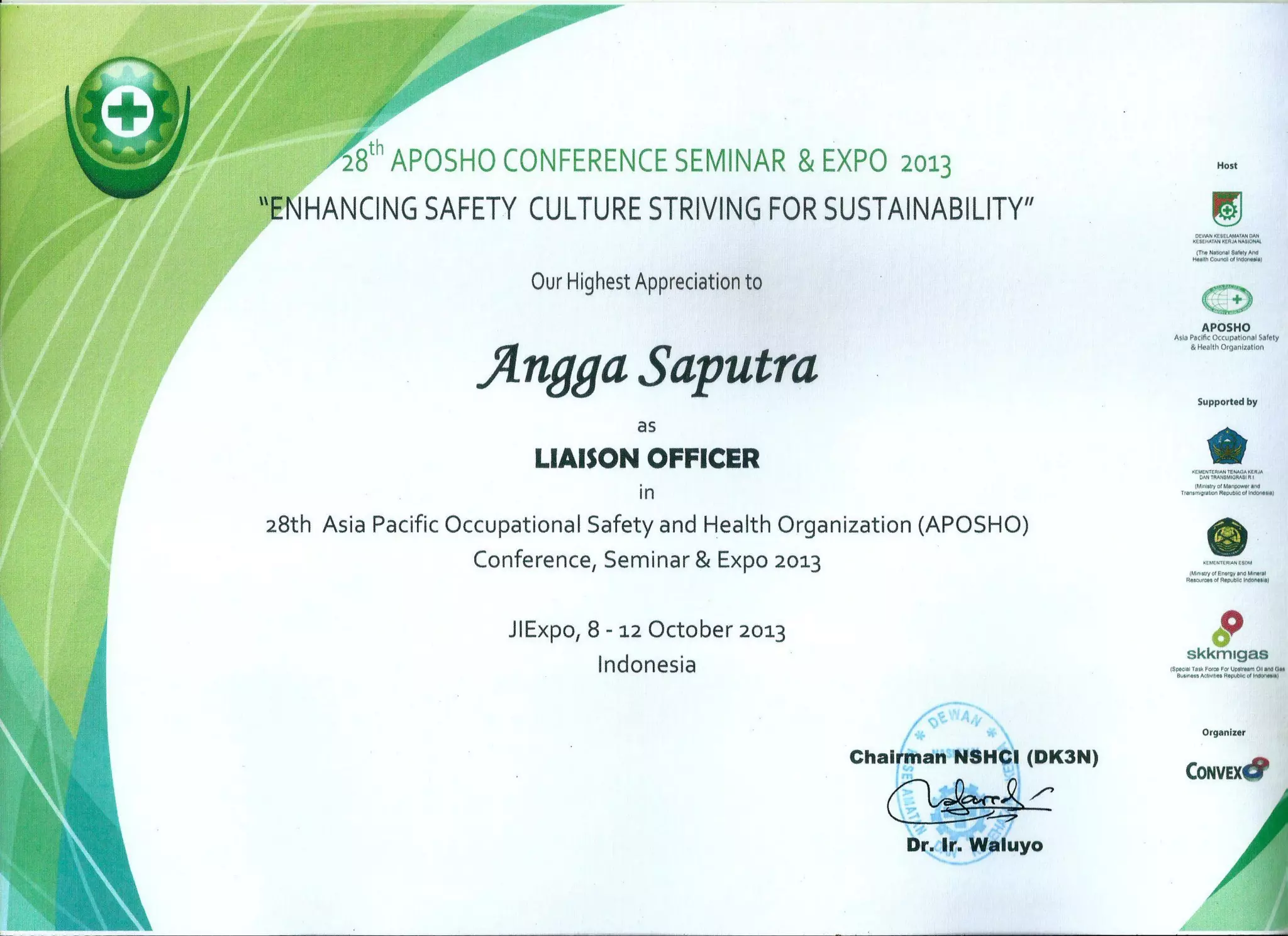 SERTIFIKAT LIAISON OFFICER PT CONVEX8 | PPT