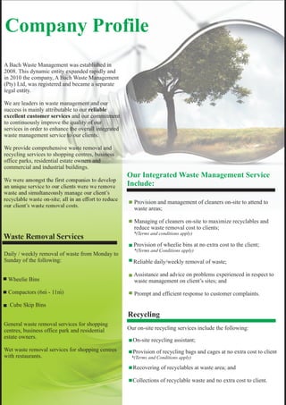 Waste Company Profile 2015 | PDF