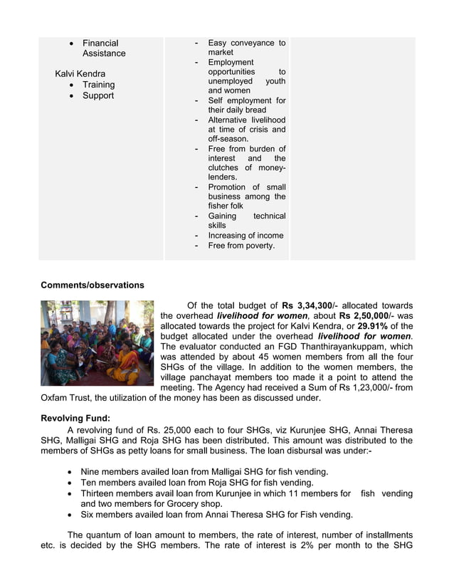 WOMEN'S LIVELIHOOD PROJECT | PDF