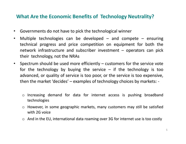 07 eb technology neutrality in spectrum management 2012 final | PPT