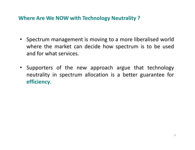 07 eb technology neutrality in spectrum management 2012 final | PPT