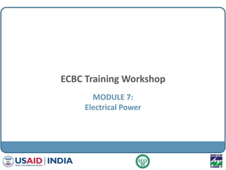 ECBC Training_07-Electrical Power | PDF