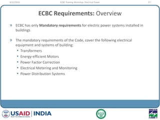 ECBC Training_07-Electrical Power | PDF