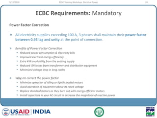 ECBC Training_07-Electrical Power | PDF