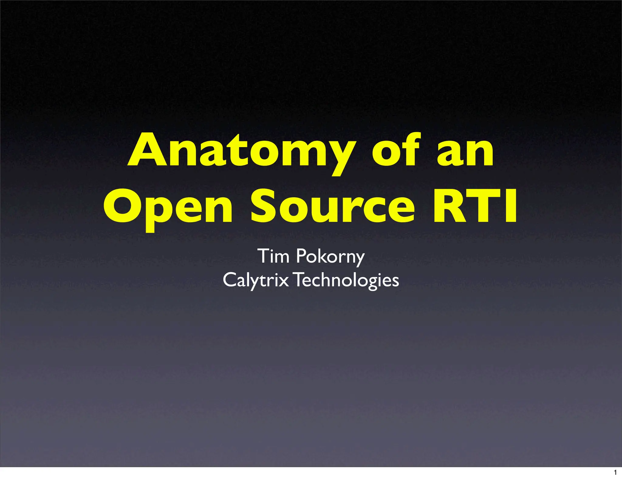 Anatomy of an Open Source RTI Presentation | PDF