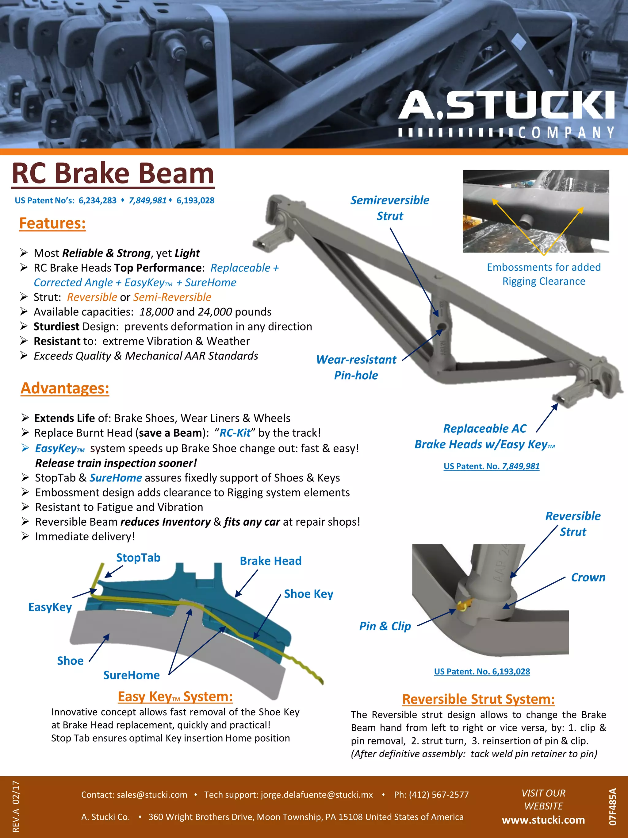 07 f485a rc brake beam (e brochure english) | PDF | Auto Type | Automotive