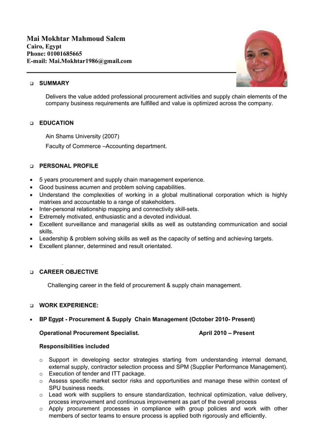 Mai Mokhtar CV | PDF