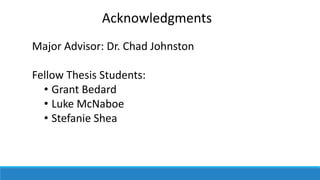 Senior Thesis Presentation | PPT