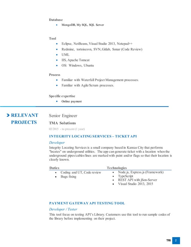 Nguyen Dung Tri - New Resume | DOCX