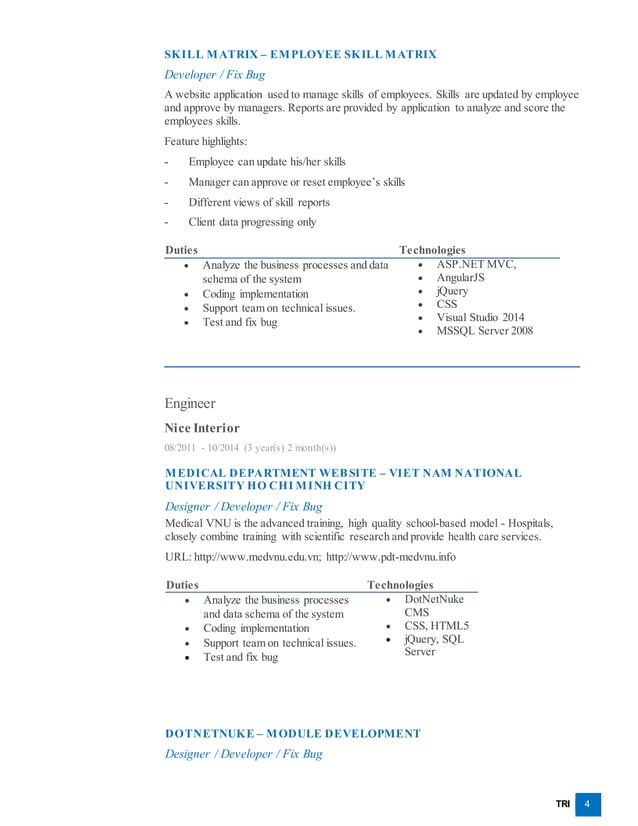 Nguyen Dung Tri - New Resume | DOCX