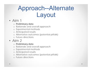 How to Structure the “Approach” Section of a Grant Application (Basic ...