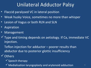 Unilateral Vocal Cord Paralysis