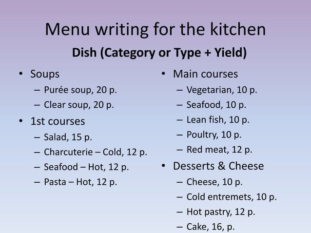 07 formulas math class & writing | PPTX | Cooking | Food & Drink