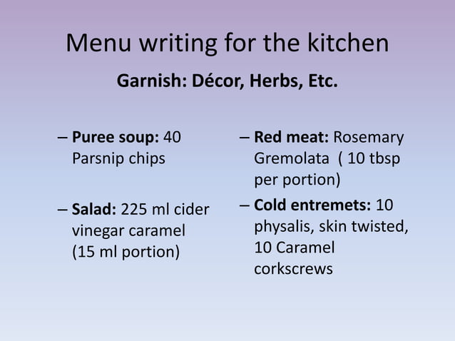 07 formulas math class & writing | PPTX | Cooking | Food & Drink