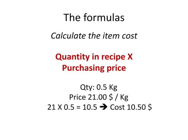 07 formulas math class & writing | PPTX | Cooking | Food & Drink