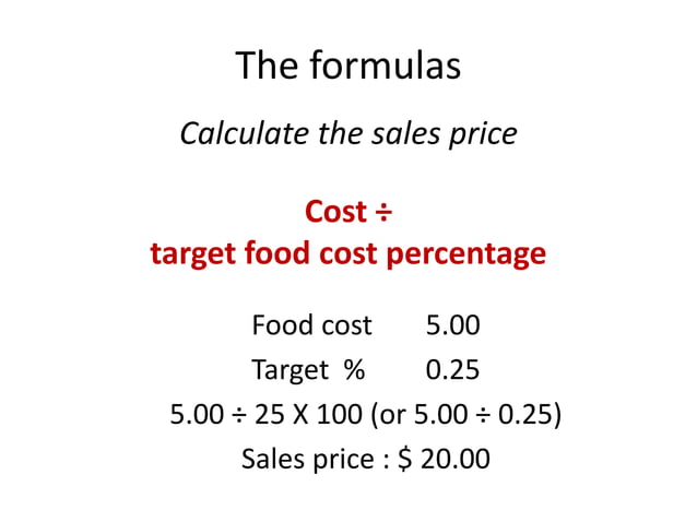 07 formulas math class & writing | PPTX | Cooking | Food & Drink