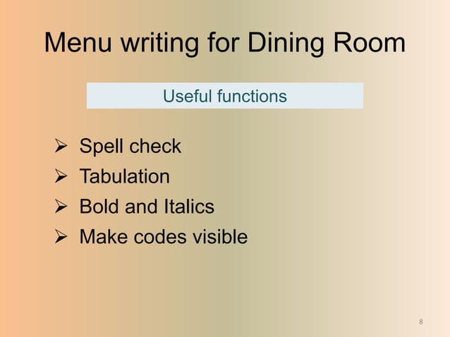 07 formulas math class & writing | PPTX | Cooking | Food & Drink