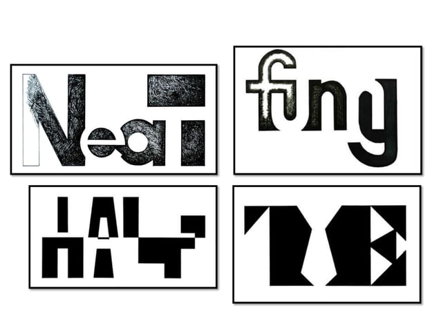 Four letter word figure ground reversal | PPTX