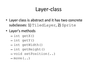 MIDP: Game API | PPT