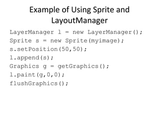 MIDP: Game API | PPT