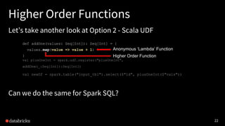 An Introduction to Higher Order Functions in Spark SQL with Herman van Hovell | PDF