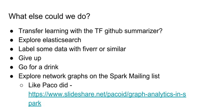 Using Spark Ml On Spark Errors What Do The Clusters Tell Us With Holden Karau Ppt