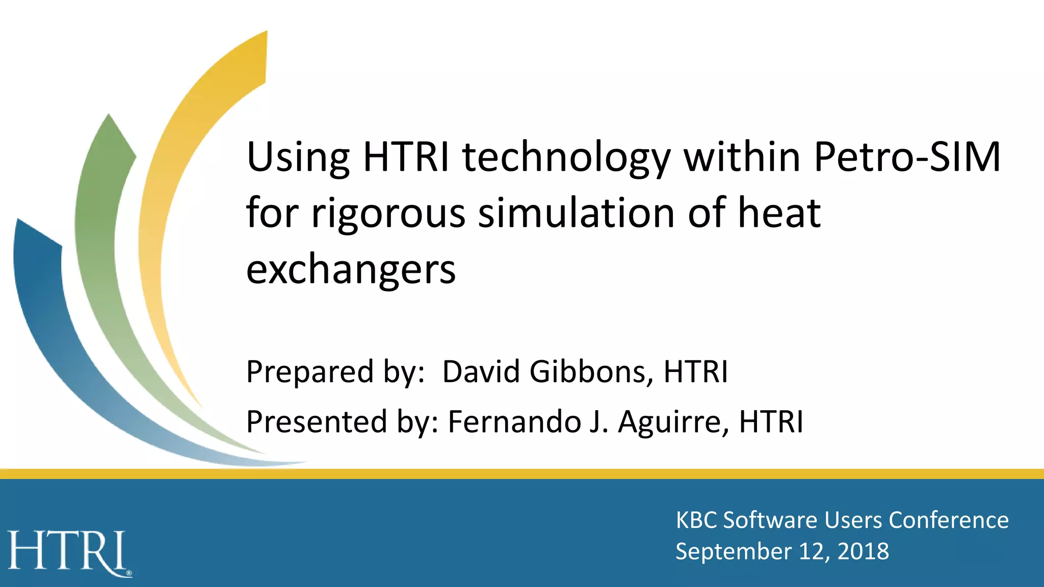 Using HTRI technology within Petro-SIM | PDF