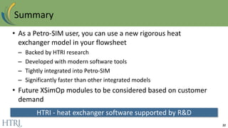 Using HTRI technology within Petro-SIM | PDF