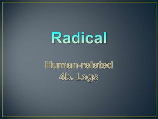 07 Radical:human related-4b_legs_morphology_v-o_v-c_serial-verbs | PPT